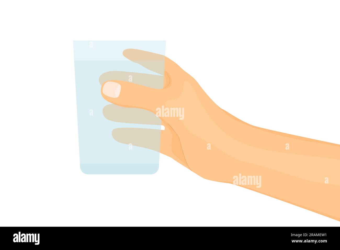hand giving a glass of water- vector illustration Stock Vector Image ...