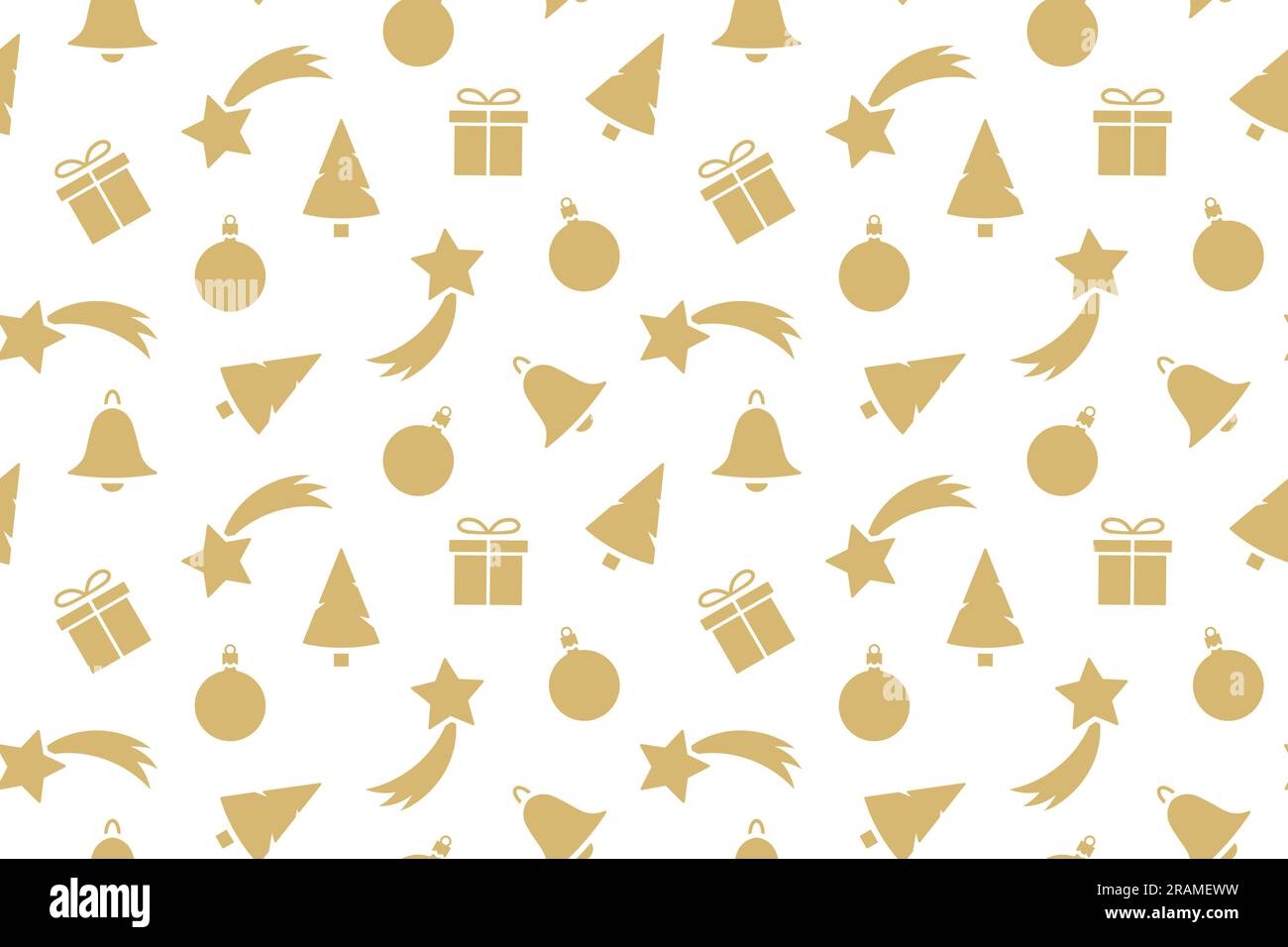 christmas golden seamless pattern, great for wrapping, textile ...