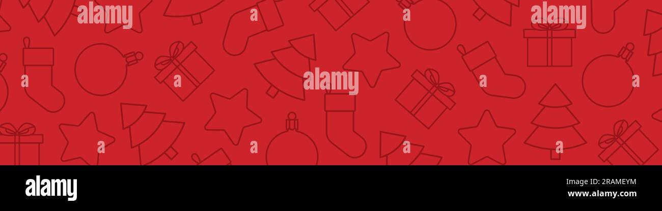 red christmas banner - vector illustration Stock Vector Image & Art - Alamy