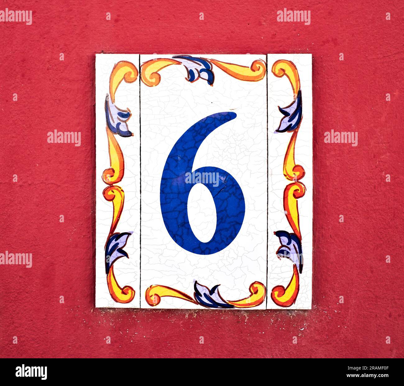 Floral number six design hi-res stock photography and images - Alamy