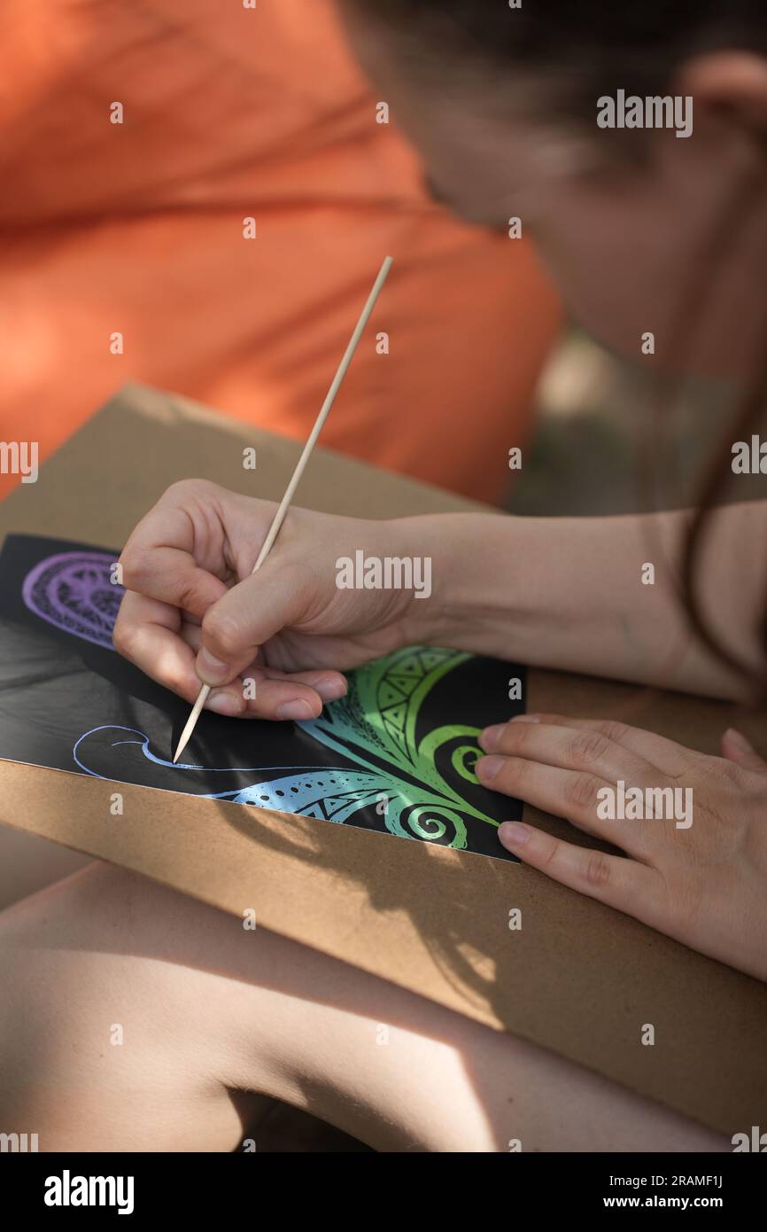 Scratch painting hi-res stock photography and images - Alamy