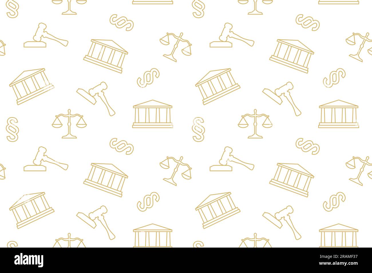 golden seamless pattern with legal advice, court, attorney, law golden ...