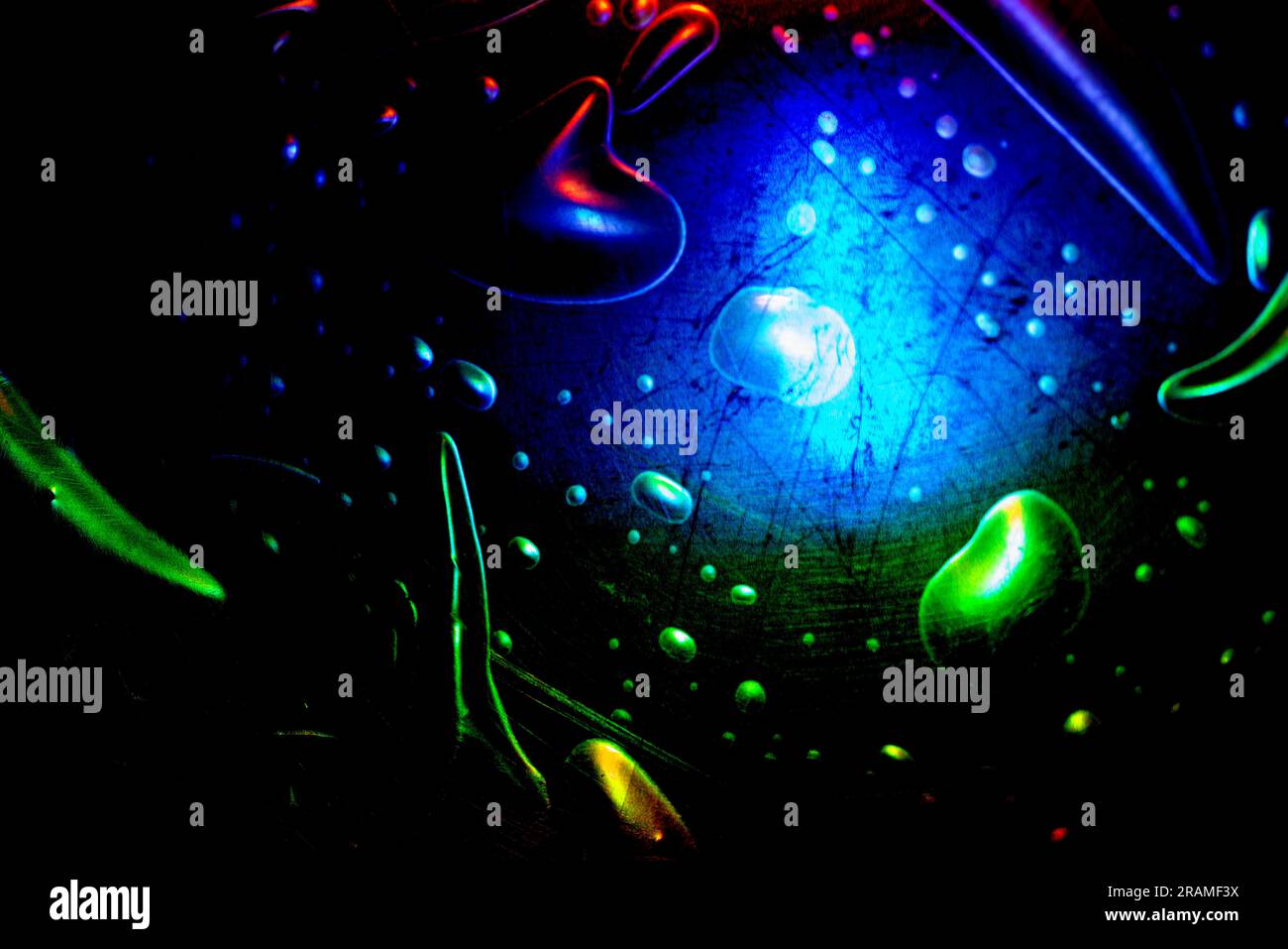 High res macro detail of transparent plastic foil packaging on black ...