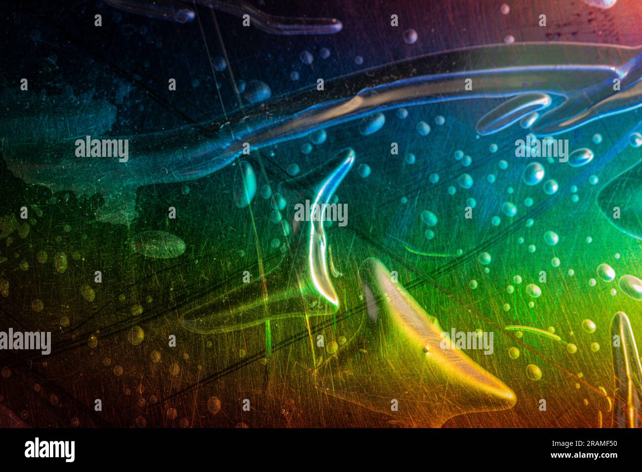 High res macro detail of transparent plastic foil packaging on black ...