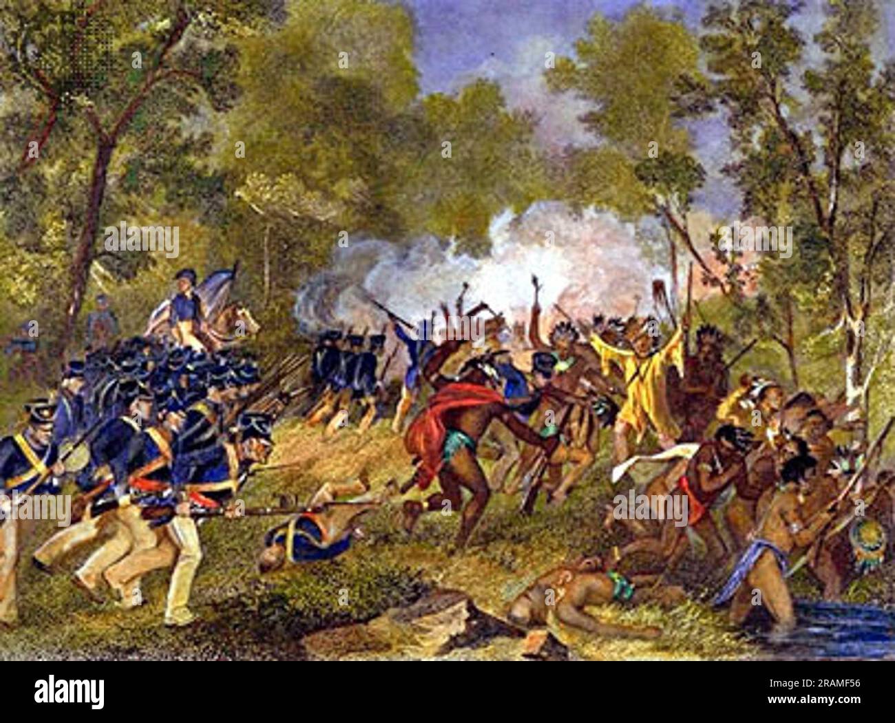 Battle of Tippecanoe by Alonzo Chappel Stock Photo - Alamy