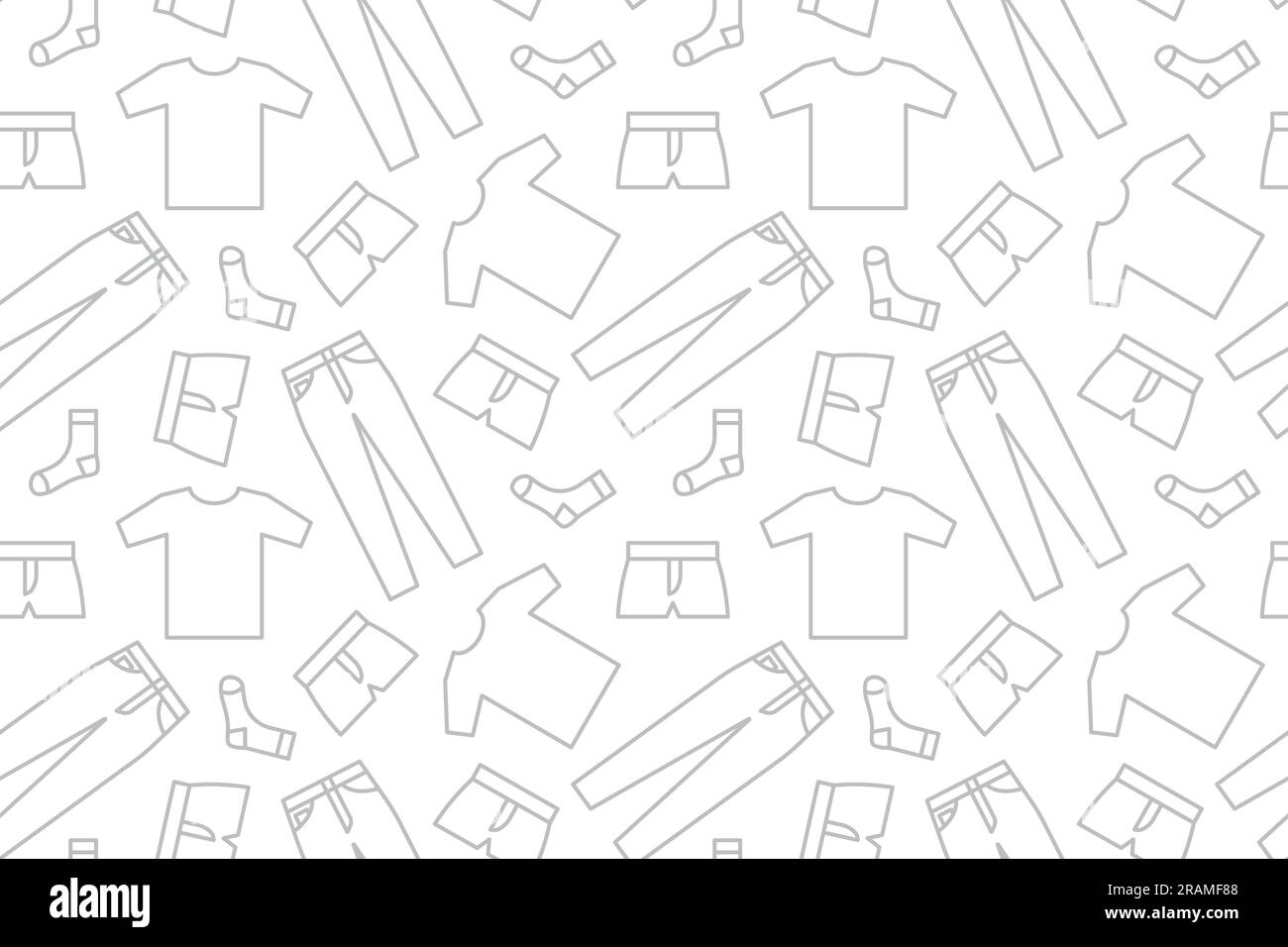 gray seamless pattern with male clothes: socks, boxer shorts, jeans and ...