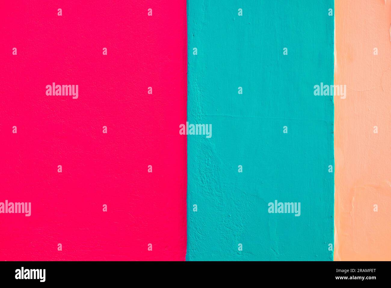 Vivid color bands: pink, emerald green / blue and living coral ...