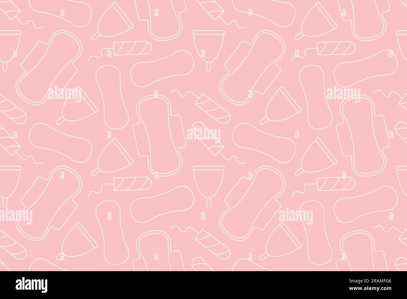 Seamless Pattern Of Different Menstrual Hygiene Products Menstrual Cup