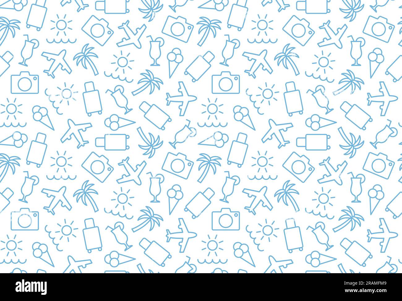 travel, summer vacation seamless pattern, great for wrapping, textile ...