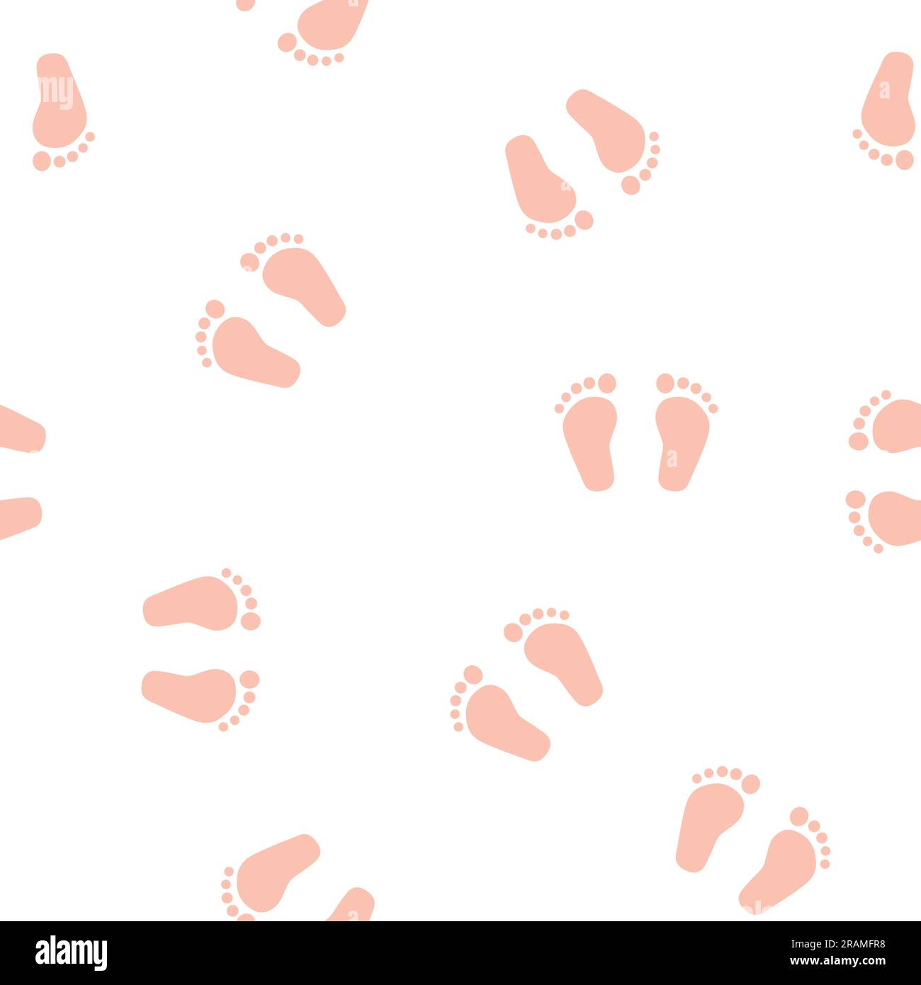 seamless pattern of baby feet, great for wrapping, textile, wallpaper ...