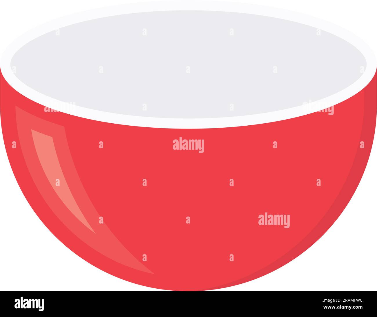 Empty red bowl Stock Vector Images - Alamy