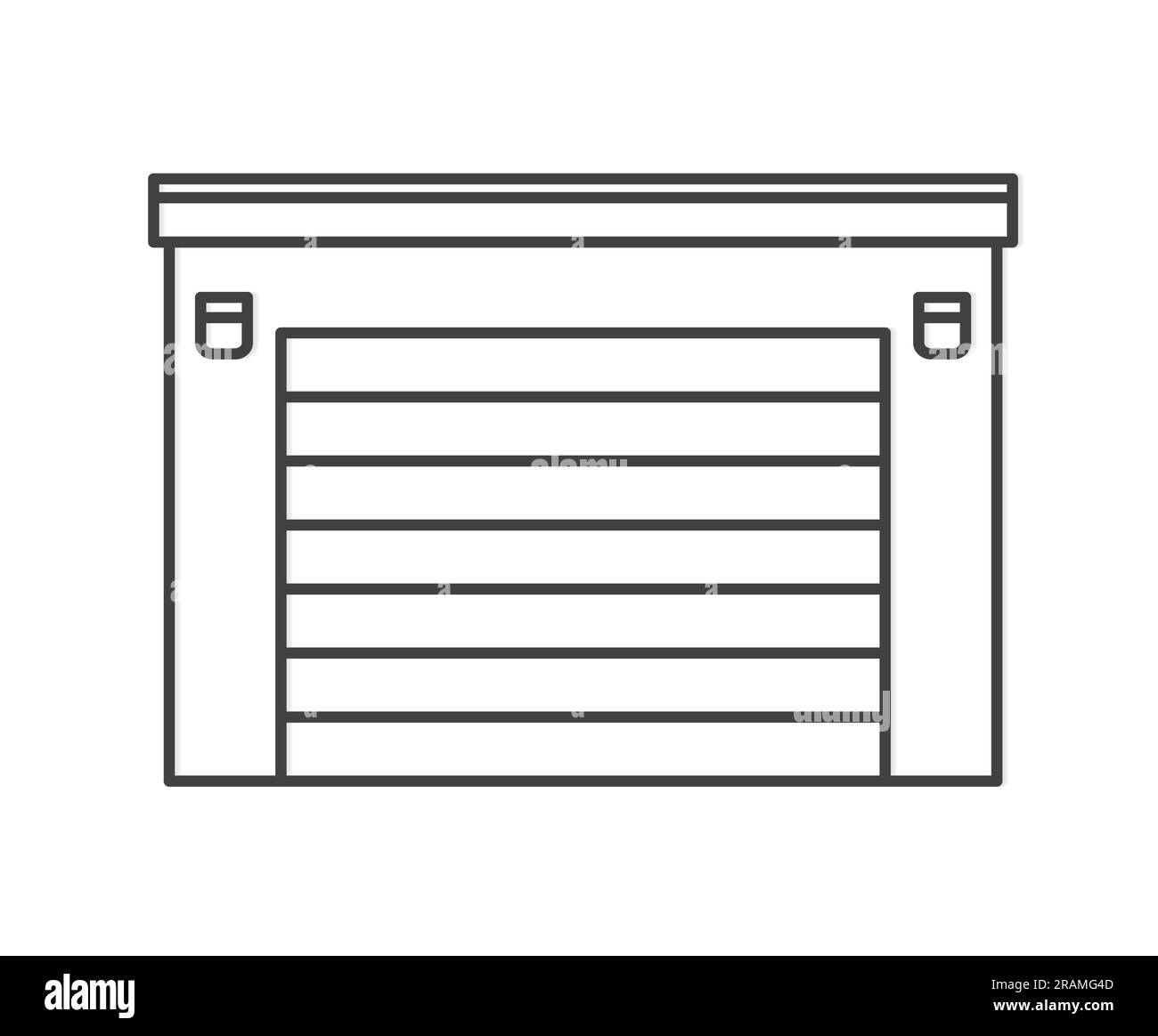 garage, warehouse with roll shutter icon- vector illustration Stock ...