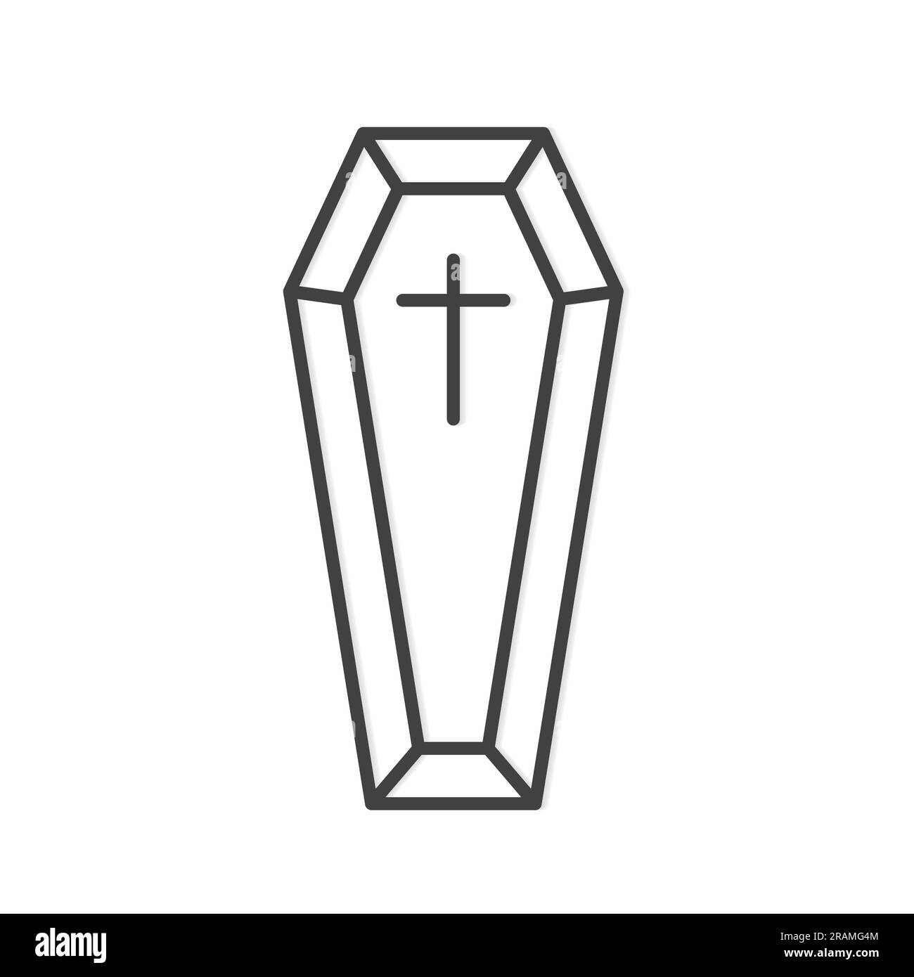 coffin outline icon- vector illustration Stock Vector Image & Art - Alamy