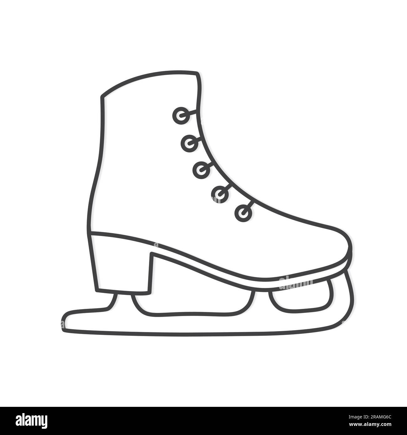 black outline of ice figure skates- vector illustration Stock Vector ...