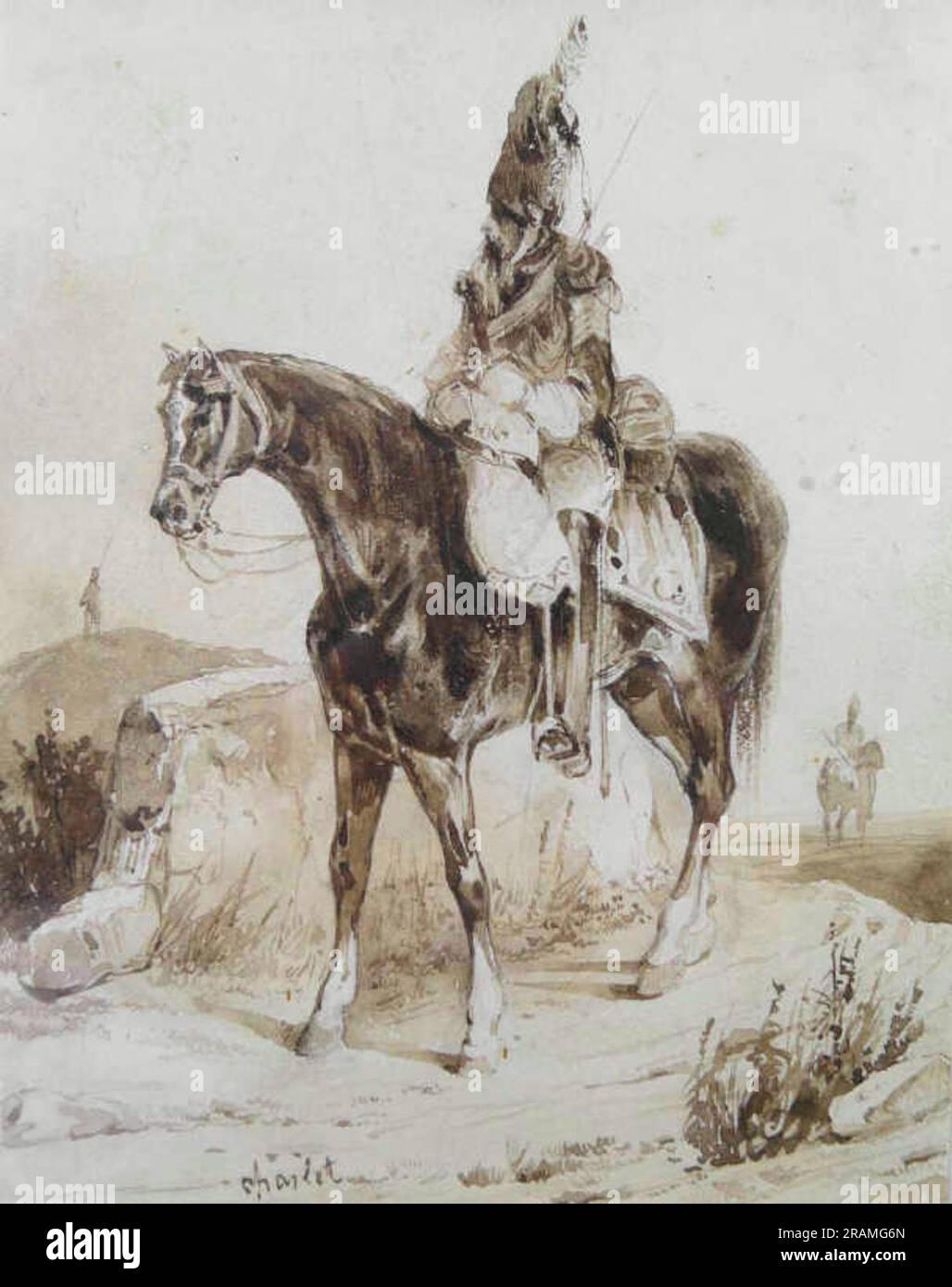 Grenadier of the Sentinel Guard by Nicolas Toussaint Charlet Stock ...