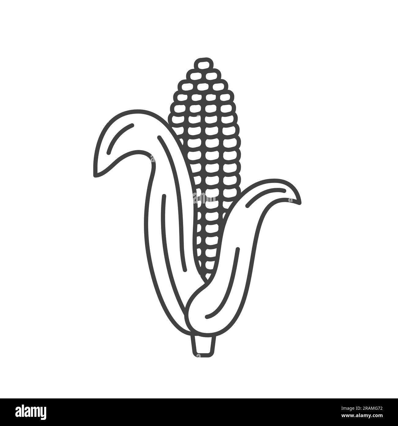 Corn Cob Icon Vector Illustration Stock Vector Image And Art Alamy
