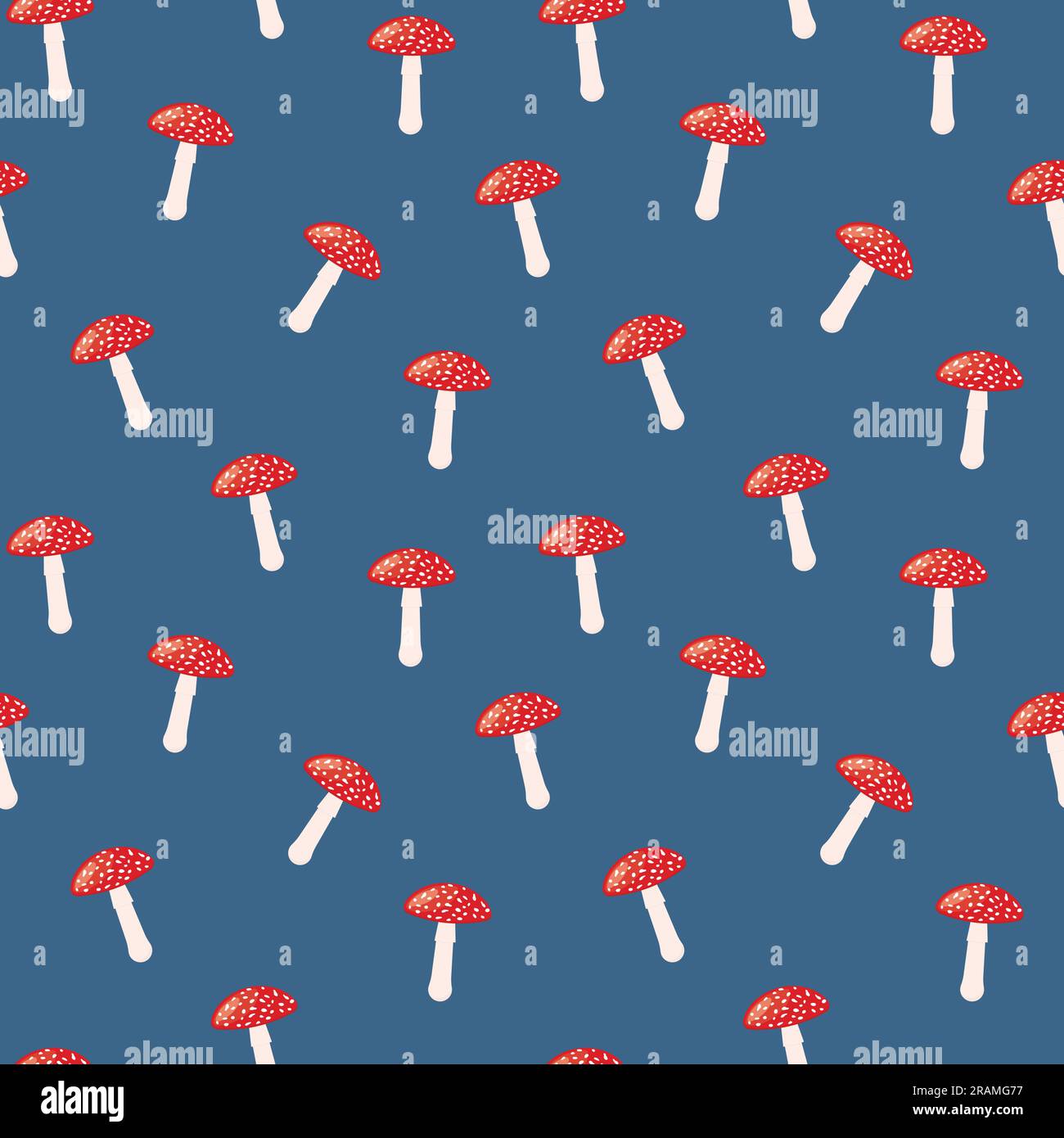 toadstool mushroom seamless pattern, great for wrapping, textile ...