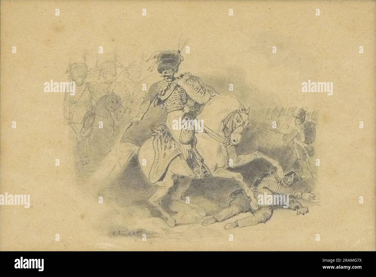 General Lallemand at Waterloo 1840 by Nicolas Toussaint Charlet Stock ...