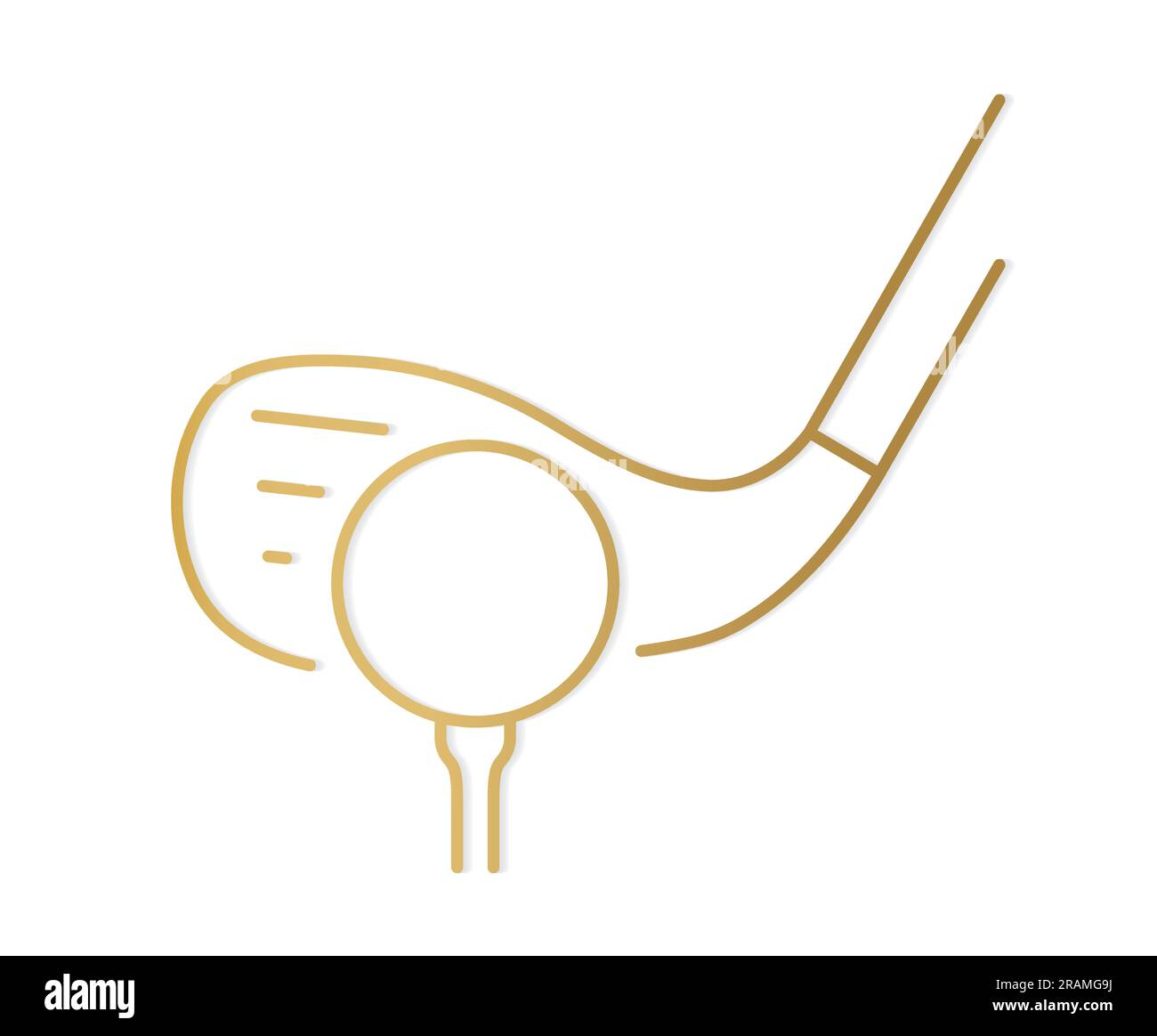 Gold golf tee Cut Out Stock Images & Pictures - Alamy