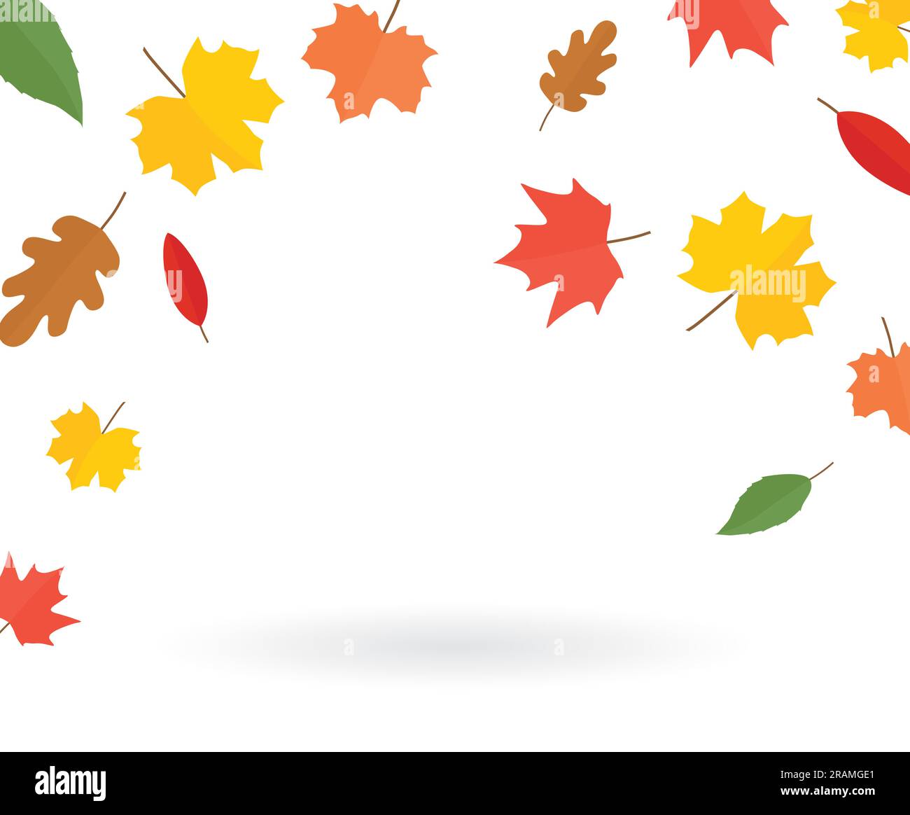 falling colorful autumn leavest- vector illustration Stock Vector Image ...