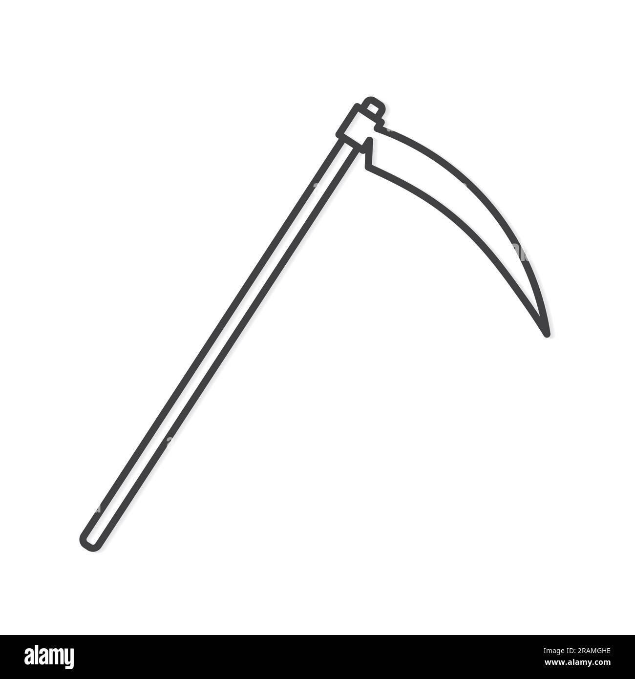 garden, Halloween scythe outline icon- vector illustration Stock Vector ...