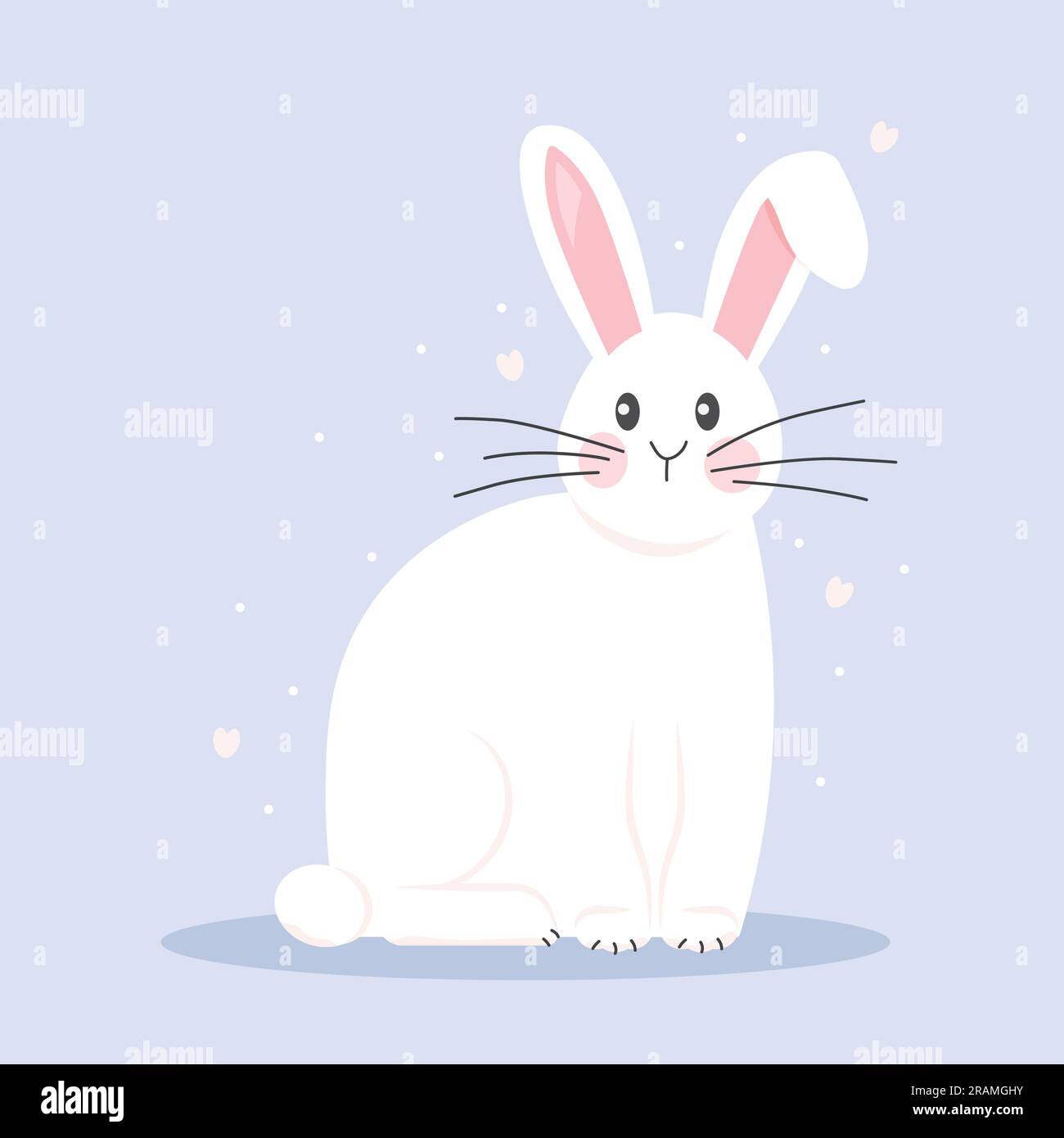 cute easter bunny -vector illustration Stock Vector Image & Art - Alamy
