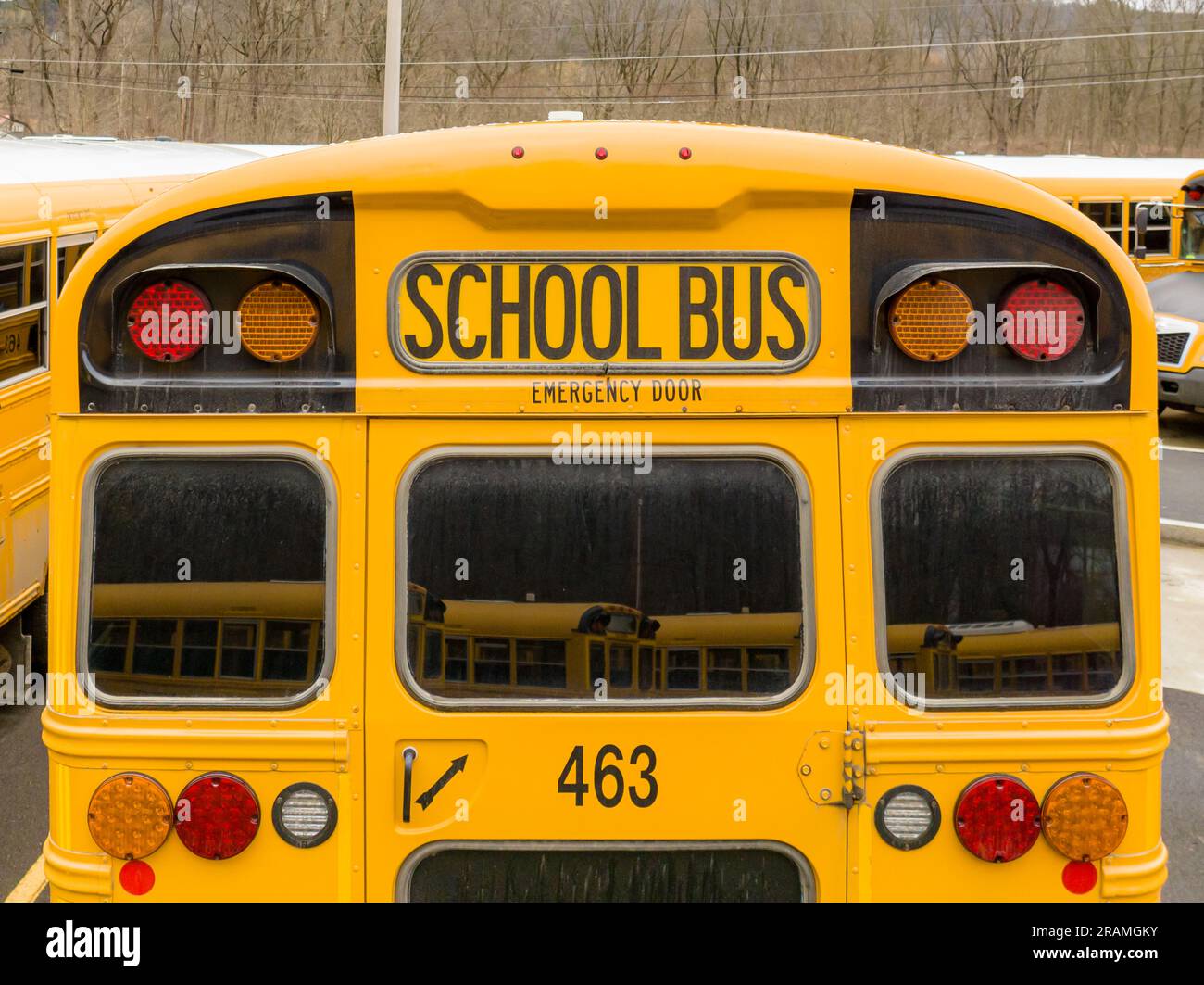 Public school bus parking lot hi-res stock photography and images - Alamy