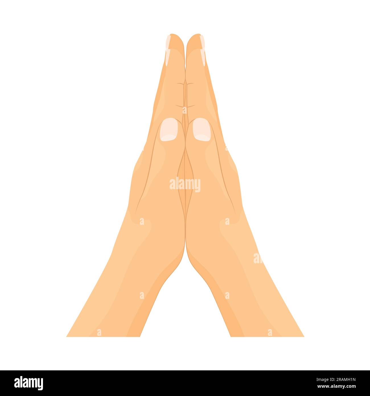 hands in praying position -vector illustration Stock Vector Image & Art ...