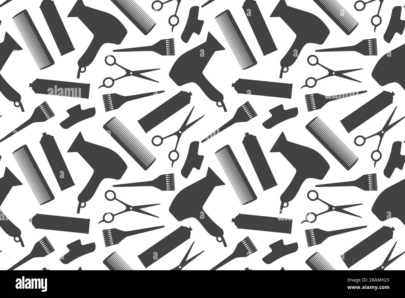 seamless hair salon pattern - vector illustration Stock Vector Image ...