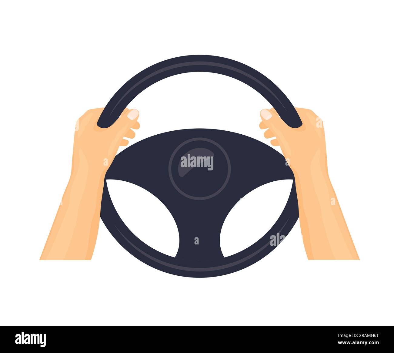 hands on car steering wheel icon- vector illustration Stock Vector ...