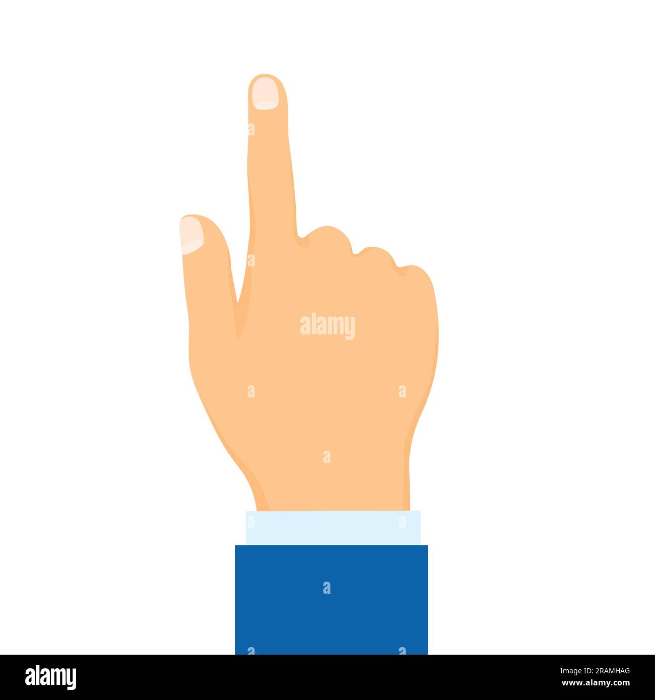 businessman hand pointing, giving directions - vector illustration ...