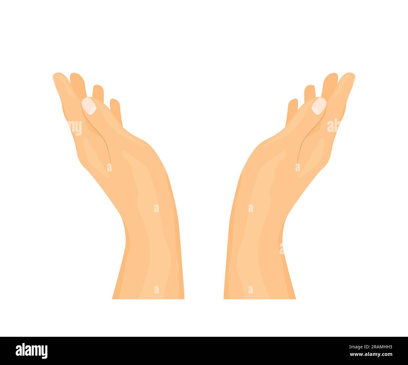hands in praying, blessing position -vector illustration Stock Vector ...