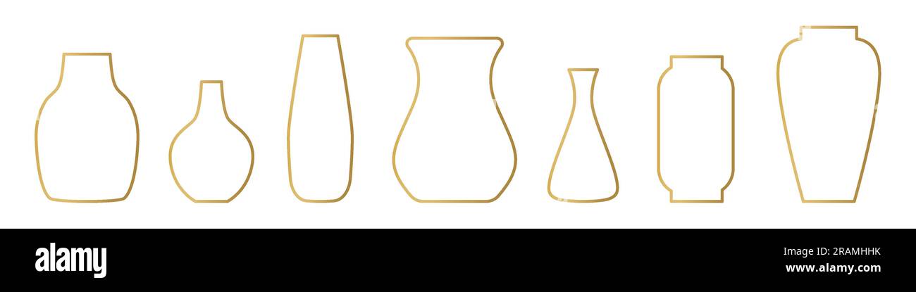 Decorative gold vases Stock Vector Images - Alamy