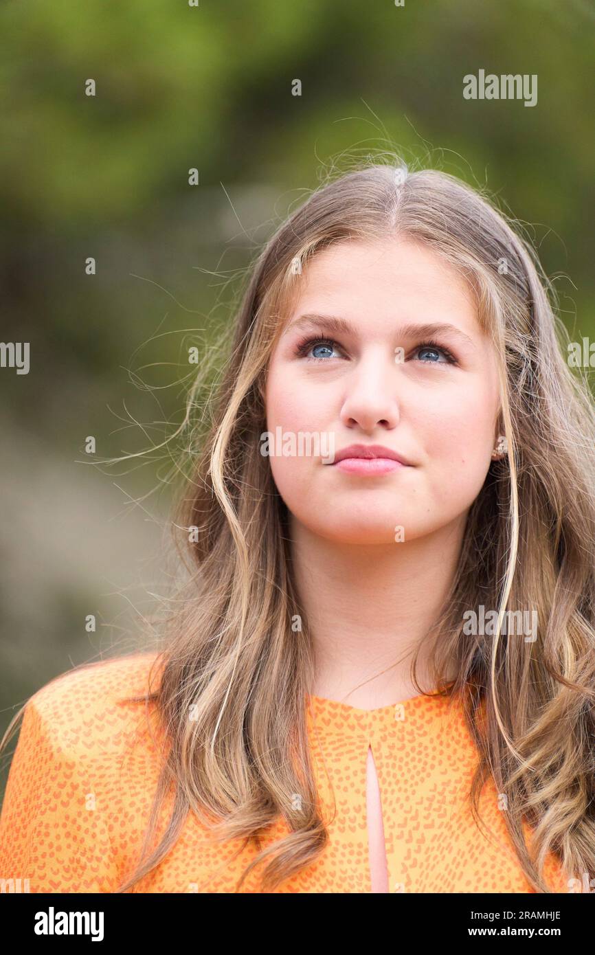Roses. Spain. 20230704, Crown Princess Leonor attends a meeting ...