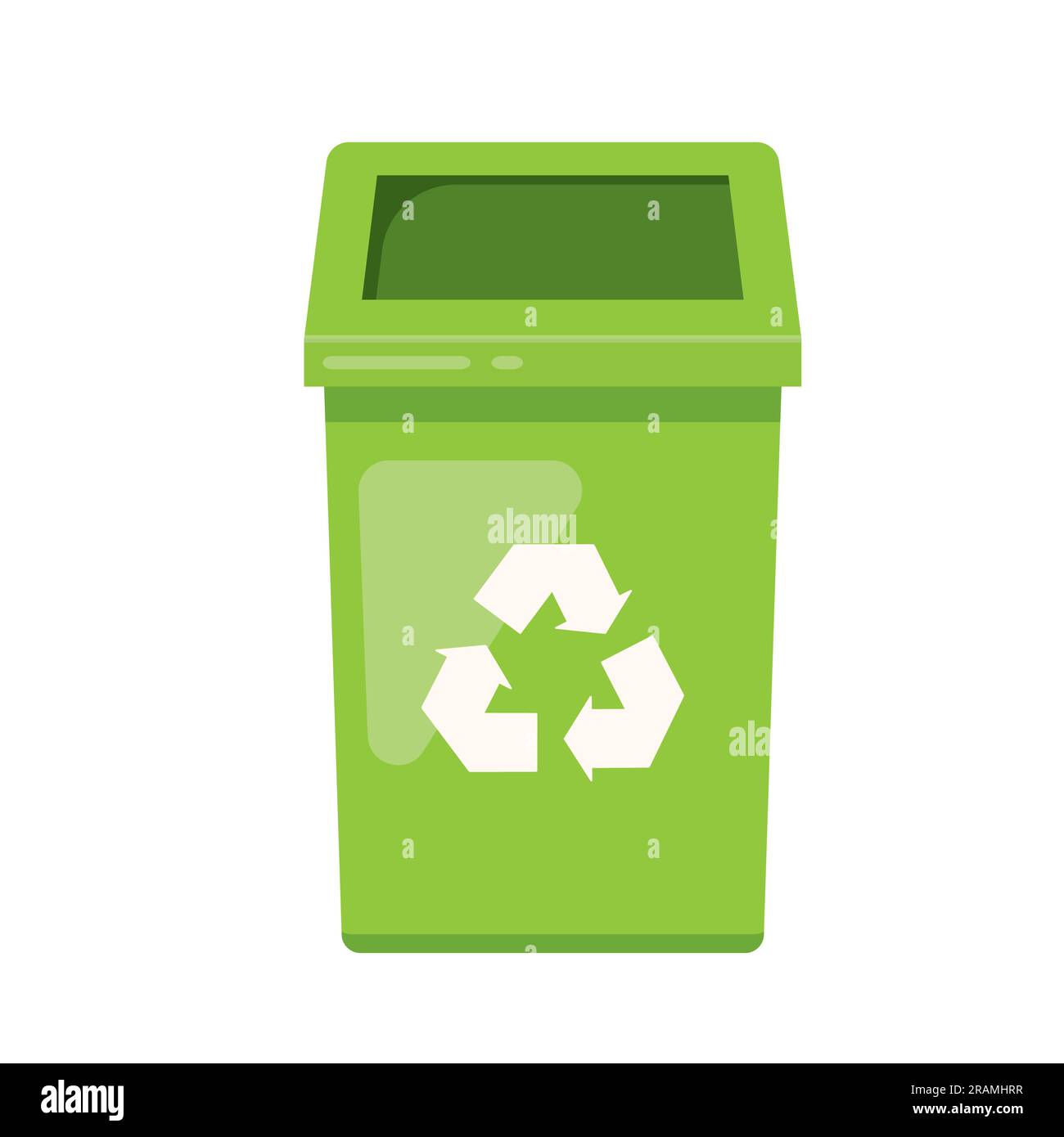 green recycle garbage bin icon- vector illustration Stock Vector Image ...