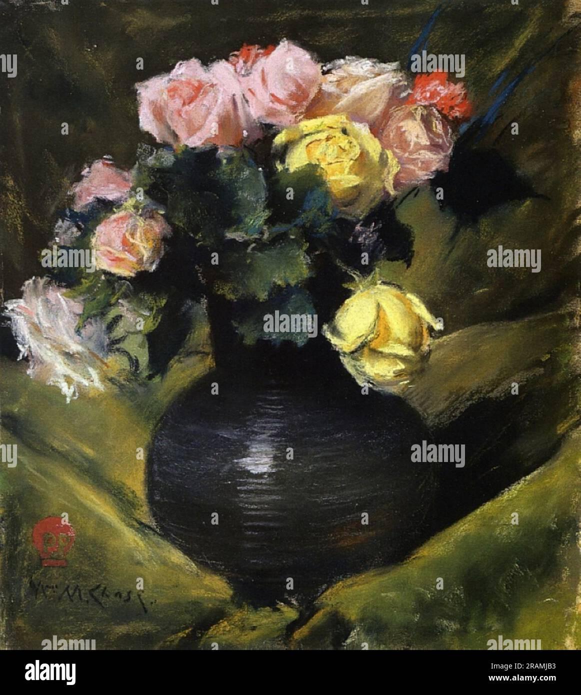 Flowers (aka Roses) 1888 by William Merritt Chase Stock Photo - Alamy