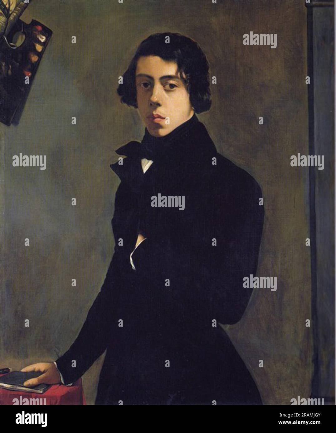 Self-Portrait in a Redingote 1835 by Theodore Chasseriau Stock Photo ...