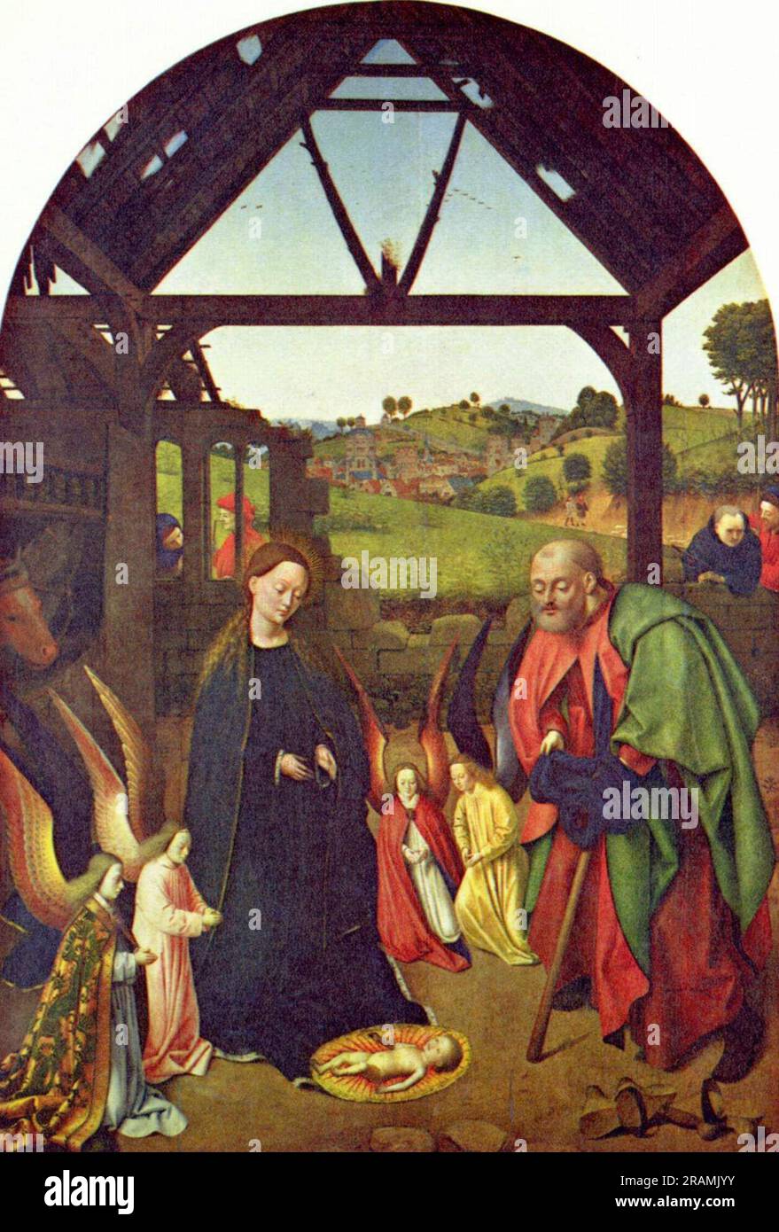 Nativity 1447 by Petrus Christus Stock Photo - Alamy
