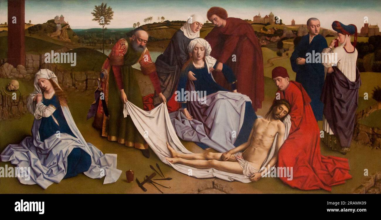 The Lamentation over the Dead Christ 1460 by Petrus Christus Stock ...