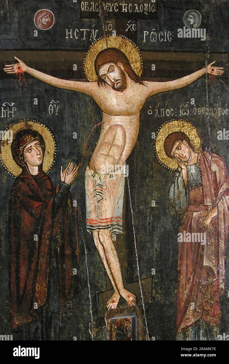 The magnificent Byzantine frescoes inside the Church of the Holy Cross ...