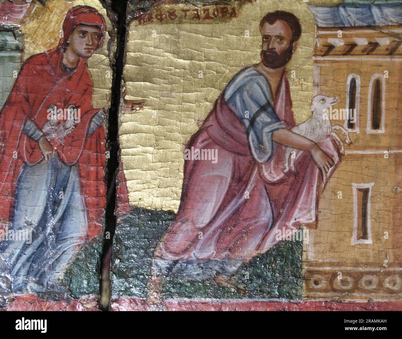 The magnificent Byzantine frescoes inside the Church of the Holy Cross ...