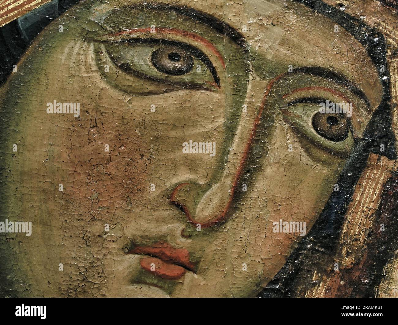 The magnificent Byzantine frescoes inside the Church of the Holy Cross ...