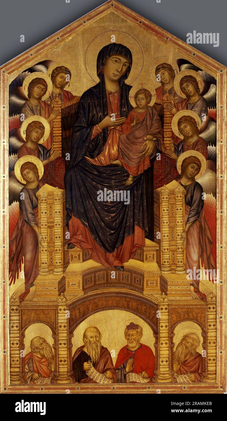 Madonna and Child Enthroned (Maesta) 1285 by Cimabue Stock Photo - Alamy