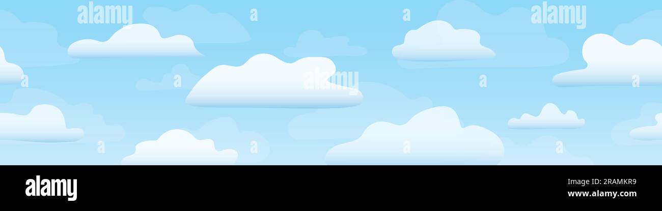 clouds on blue sky banner - vector illustration Stock Vector Image ...