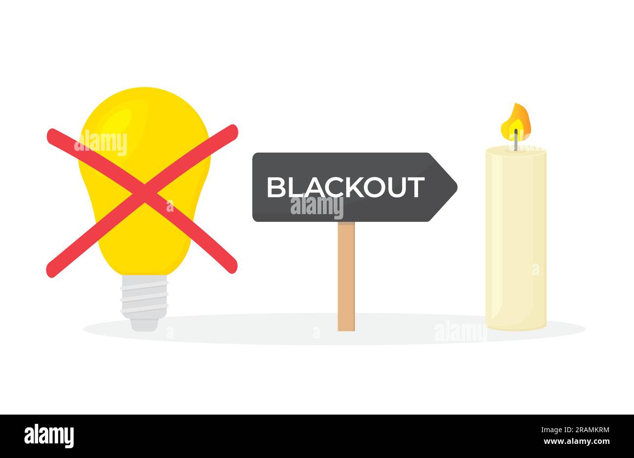 blackout concept, energy crisis, threat of a power cut- vector ...