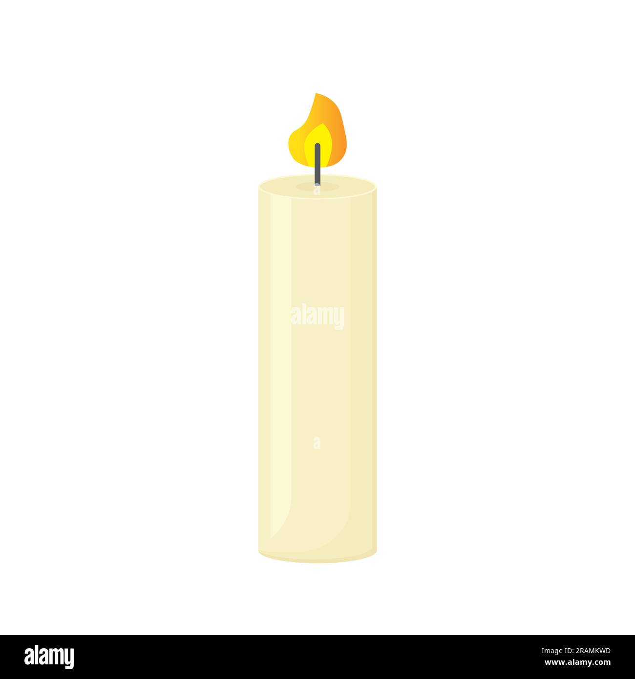 burning wax candle- vector illustration Stock Vector Image & Art - Alamy