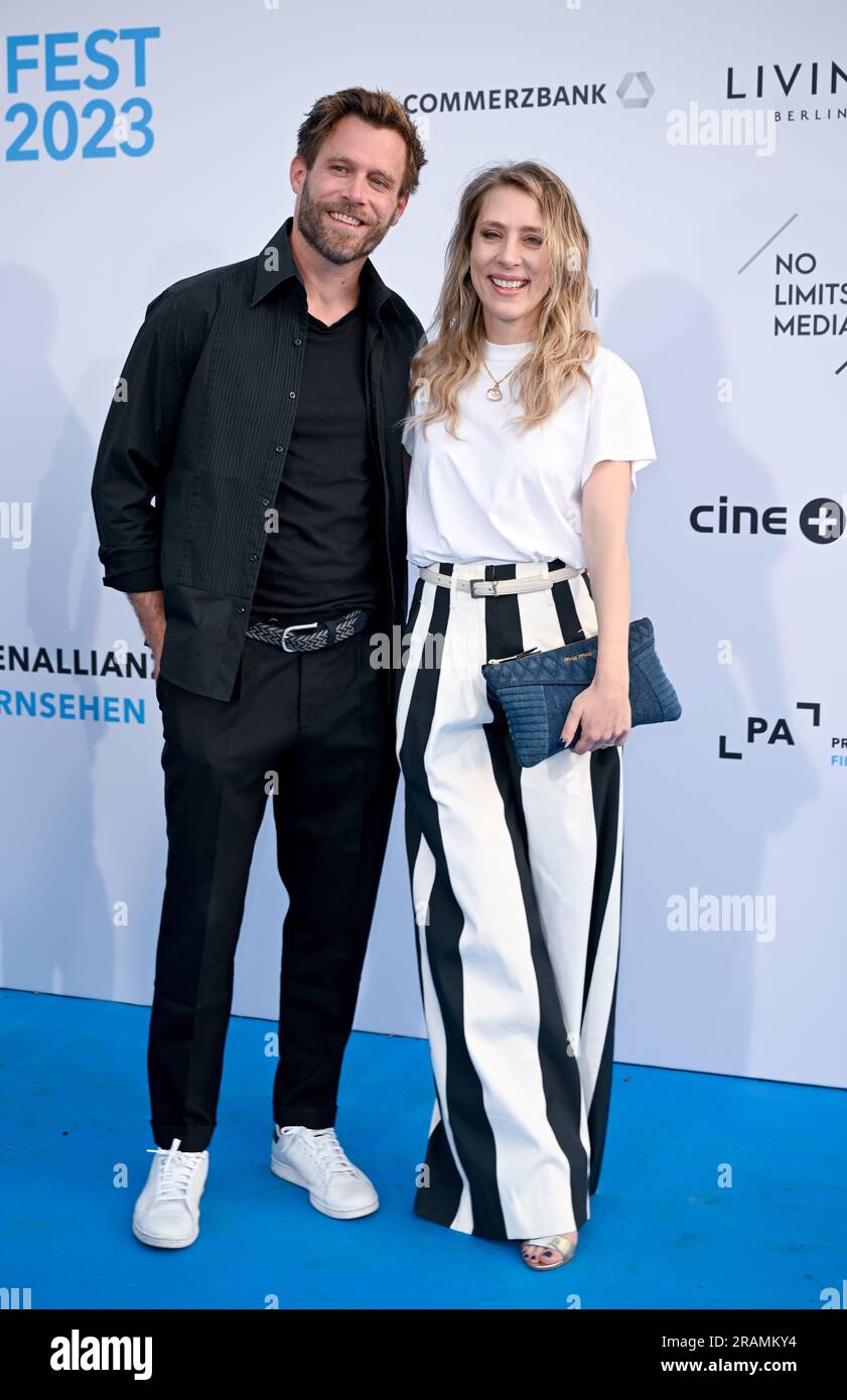 Berlin, Germany. 04th July, 2023. Ken Duken stands with his wife Marisa ...