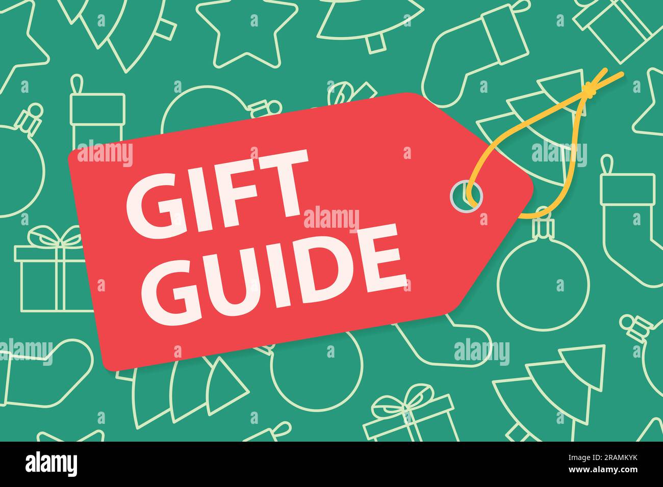 christmas gift guide concept- vector illustration Stock Vector Image ...