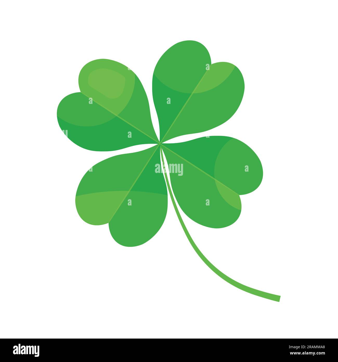 green four leaf clover, symbol of good luck- vector illustration Stock ...