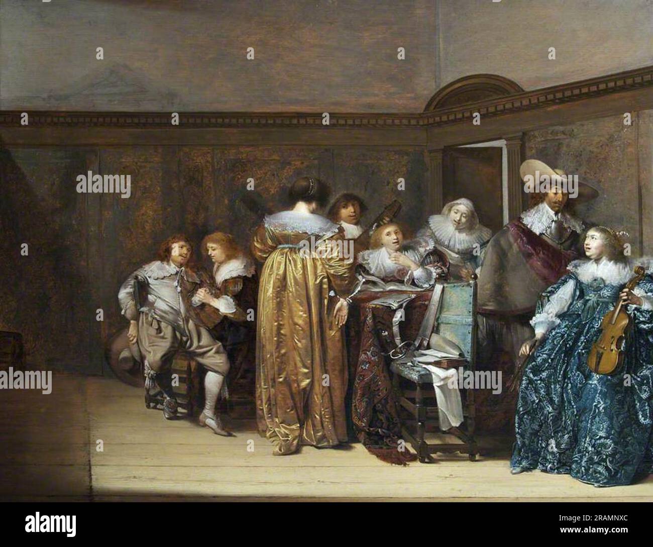 Dutch Cavaliers and Their Ladies Making Music 1631 by Pieter Codde ...